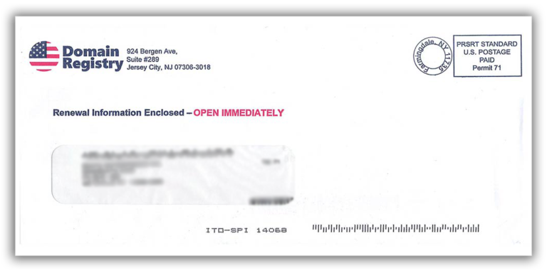 Domain Registry Letter Scam | www.giv.com | ibrand Media Group ...